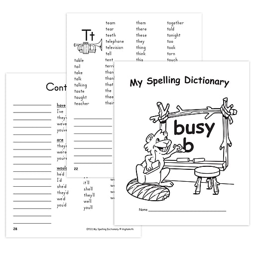 Edupress My Own Books™ My Spelling Dictionary, 10 Books/Bundle (EP-111 ...