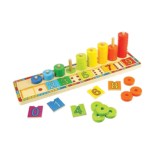 Bigjigs Toys Wooden Learn to Count Stacking Toy, Grades PreK-2 (BJT531 ...