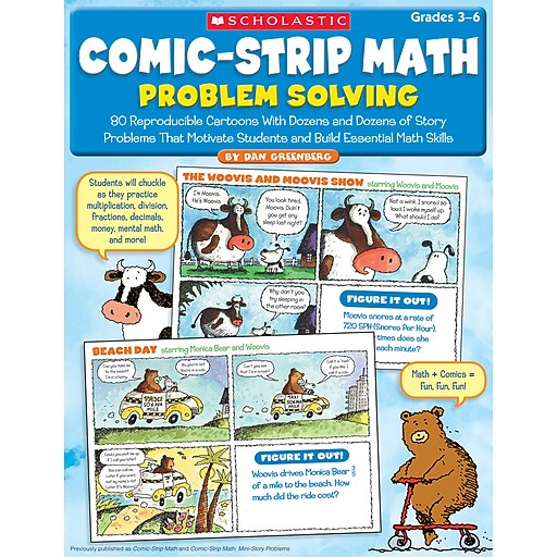 Scholastic Comic-Strip Math, Problem Solving, Grades 3-6 | Staples