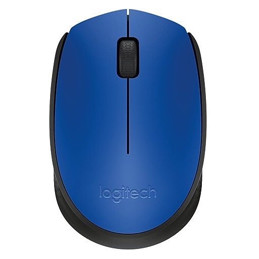 Logitech M170 Wireless Ambidextrous Optical Mouse, Blue (910-004800 ...