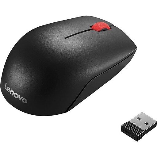 Lenovo Essential Compact Wireless Ambidextrous Optical 2.4 GHz Mouse ...