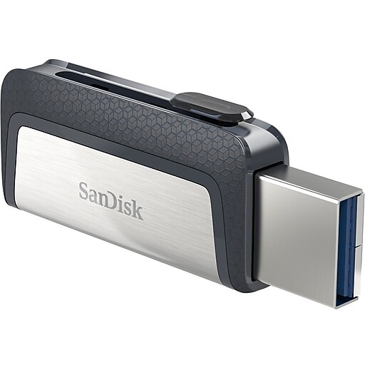 SanDisk Ultra Dual 256GB USB 3.1 Flash Drive, Gray/Silver (SDDDC2-256G ...