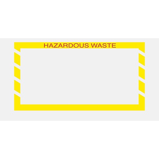 Packing List Envelopes, 5-1/2" x 10", Yellow Border "Hazardous Waste ...