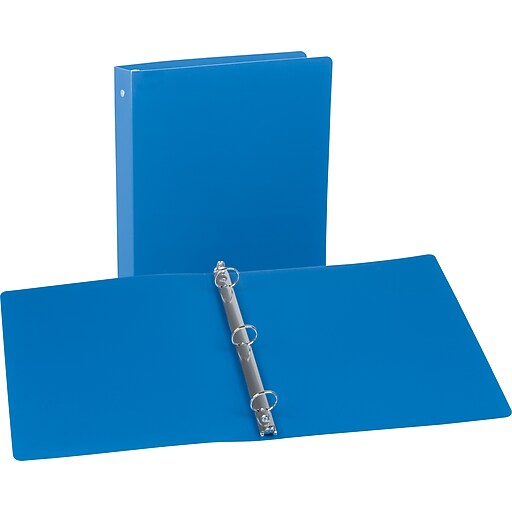ACCO ACCOHIDE® Round Ring Binder, Dark Royal Blue, 220-Sheet Capacity ...