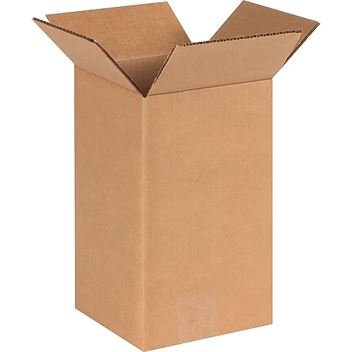 6" x 6" x 10" Shipping Boxes, 32 ECT, Brown, 25/Bundle (6610) | Staples