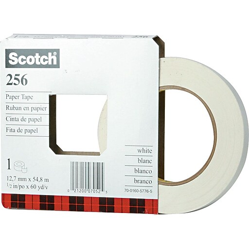 Scotch® White Paper Tape, 1/2" x 60 Yards, 3" Core (25612) | Staples