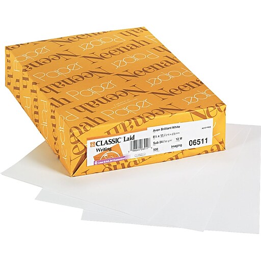 Neenah Paper® Classic Laid Writing Paper, Letter-Size, 93 US Brightness ...