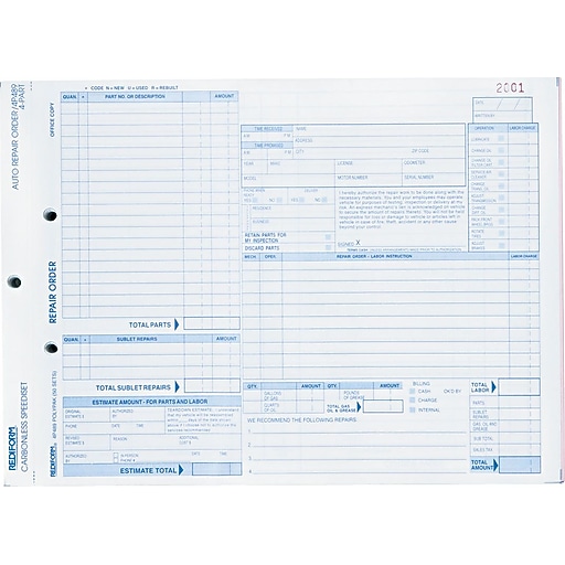Rediform 4-Part Carbonless Purchase Requisitions, 8.5"L x 11"W, 50 Sets ...