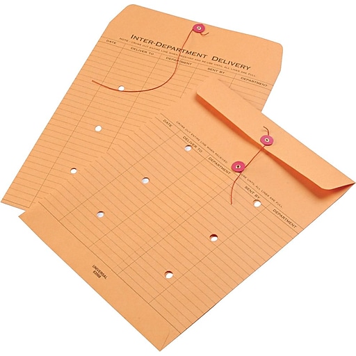 Universal String/Button Interoffice #97 Envelopes, 10 x 13, Kraft, 100 ...