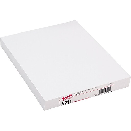 Pacon White Heavyweight Tagboard, 9" x 12", 100 Sheets/Pack (5211 ...