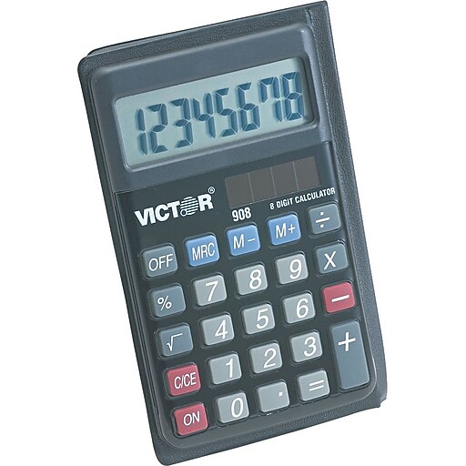 Victor 908 8-Digit Pocket Calculator, Black | Staples