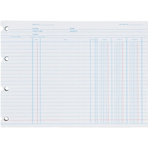 Wilson Jones Ledger Paper, Balance Ledger, Ruled, White Paper, 7 1/2 Wilson Jones Ledger Paper, Balance Ledger, Ruled, White Paper, 7 1/2