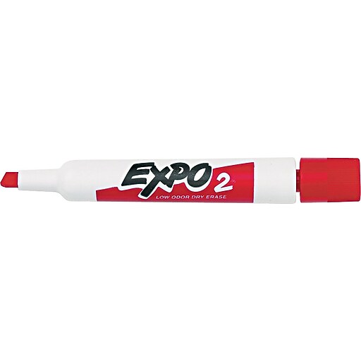 Expo Dry Erase Marker, Chisel Tip, Red Ink (80002) | Staples
