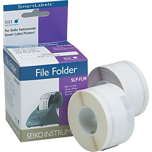 Self-Stick File Folder Labels for Smart Label Printer, White, 260/Box ...