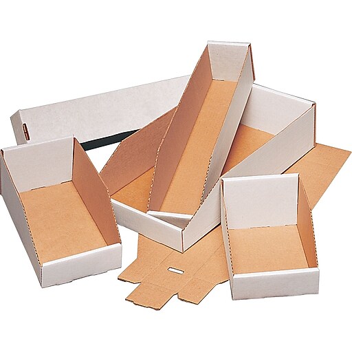 Open Top Bin Boxes, 9"L x 2"W x 4-1/2"H | Staples