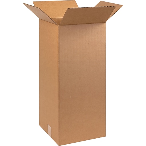 10" x 10" x 24" Shipping Boxes, 32 ECT, Brown, 25/Bundle (101024) | Staples