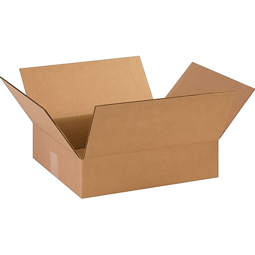14.38" x 12.5" x 3.5" Shipping Boxes, 32 ECT, Brown, 25/Bundle (14123 ...