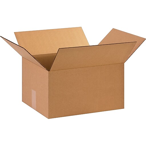 15" x 12" x 8" Shipping Boxes, 32 ECT, Kraft, 25/Bundle (BS151208 ...
