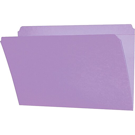 Smead Reinforced Straight Cut Colored File Folders, Legal, Lavender ...