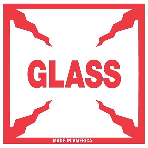 Tape Logic Glass Staples® Shipping Label, 4" x 4", 500/Roll | Staples