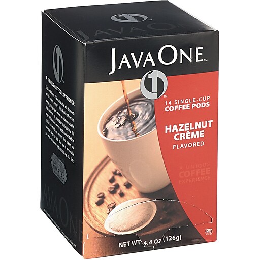 Java One® Single Cup Hazelnut Creme Ground Coffee, Regular, .3 oz., 14 ...