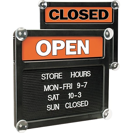 U.S. Stamp & Sign Double-Sided "OPEN/CLOSED" Message Sign with ...