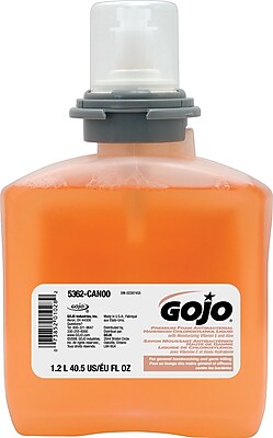 GOJO - Recharge de savon moussant antibactérien pour les mains, 1,2 l ...