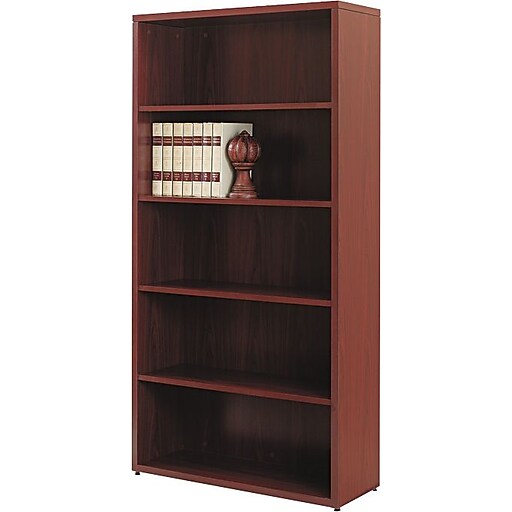 HON 10500 Series 5-Shelf Bookcase, 36"W x 13.13"D x 71"H, Mahogany ...