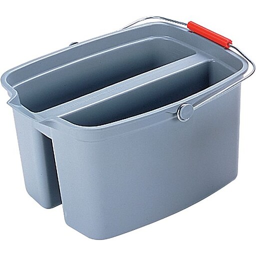 Rubbermaid® Brute® Plastic Utility Double Pail, Gray, 19 Quart, 10"H x ...