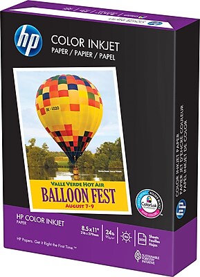 HP Color Inkjet Paper, 8-1/2" x 11", Ream | Staples®