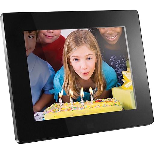 Aluratek 8" Digital Picture Frame, Black (BX7035) | Staples