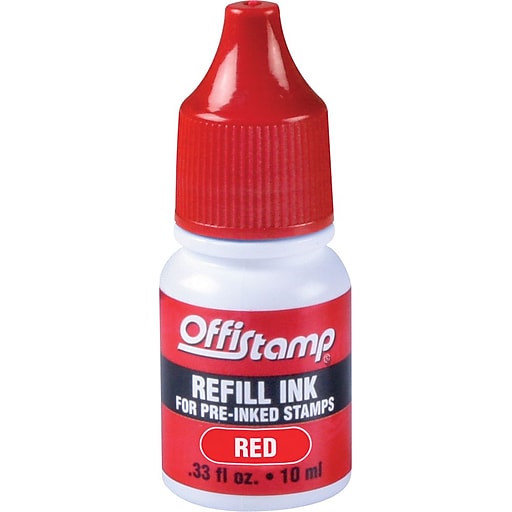 Offistamp Pre-Inked Stamp, Red Ink Refill | Staples Offistamp Pre-Inked Stamp, Red Ink Refill | Staples