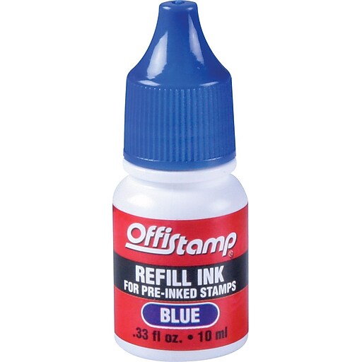 Offistamp Pre-Inked Stamp, Blue Ink Refill | Staples