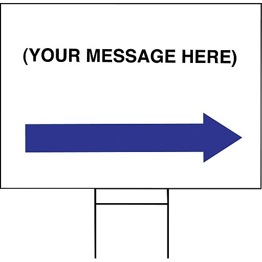 Cosco 15"H x 19"W Promotional Sign with Directional Arrows, White ...