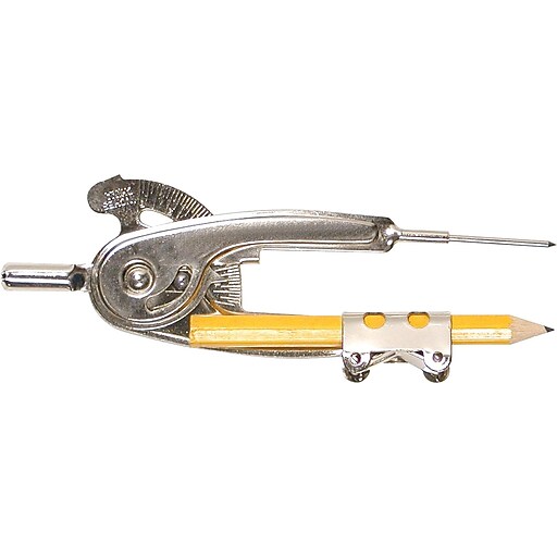 Westcott Ball Bearing Compass and Pencil, Metal Nickel Plated (12201 ...