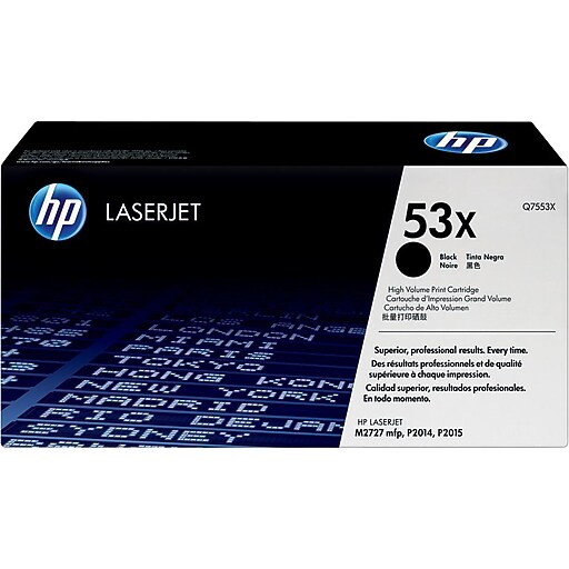 HP 53X Black High Yield Toner Cartridge, Prints Up to 7,000 Pages ...