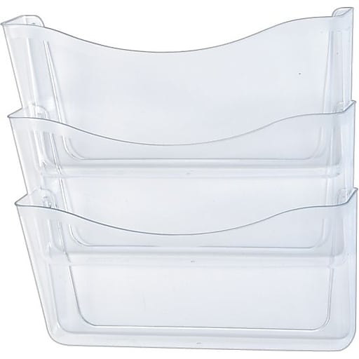 Rubbermaid 1-Pocket Wall Letter Size Wall File, Clear, 3/Set (RUB65976 ...
