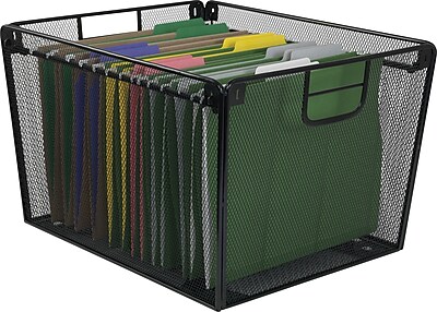 Staples 21579 Mesh Metal Tabletop File Holder, Black | Staples®
