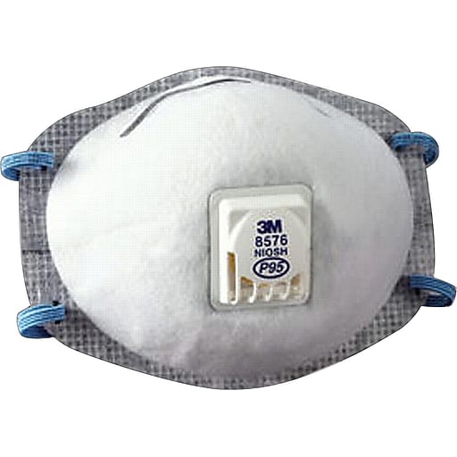 3M™ Disposable Particulate Respirator; 8576, P95, Oil Proof, Fixed ...