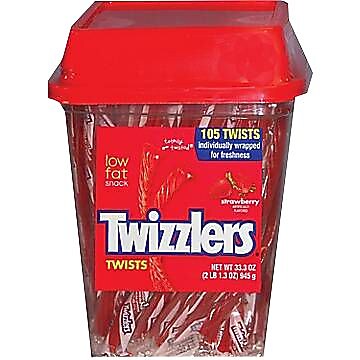 Twizzlers Strawberry Twists Candy 105-Count Tub $5 + free shipping