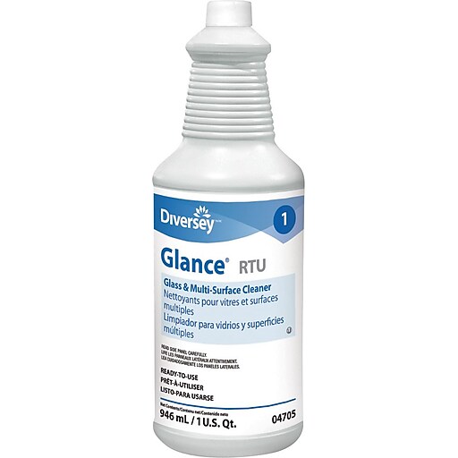 Glance RTU Glass and Multi-Surface Cleaner, Ammonia, 12/Carton (04705 ...