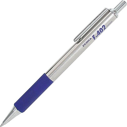 Zebra Retractable Ballpoint Pen,Fine Point, 0.7mm, Blue Ink (ZEB29220 ...