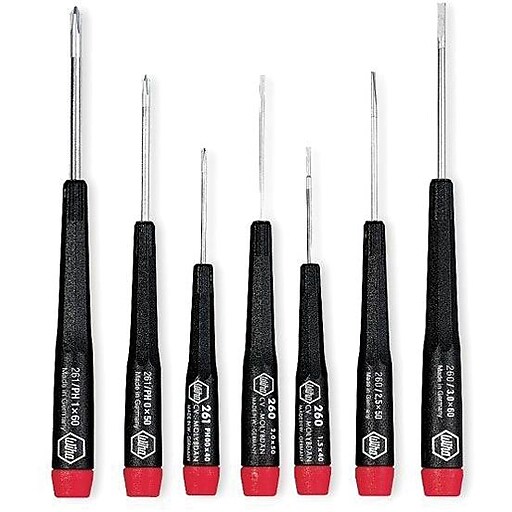 Wiha Tools 7 Pieces Phillips Slotted Tip Screwdriver Set, #00 - #1, 1.5 ...