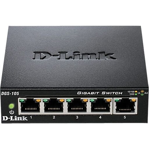 D-Link 5-Port Gigabit Ethernet Managed Switch (DGS105) | Staples