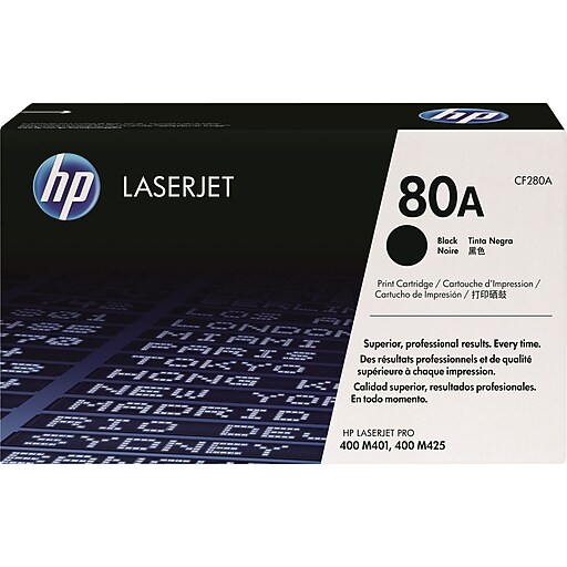 HP 80A Black Standard Yield Toner Cartridge (CF280A) | Staples