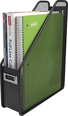 Staples Black Wire Mesh Magazine File | Staples®