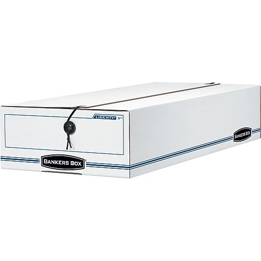 Bankers Box Liberty Check and Form Boxes, Check Size, White/Blue ...