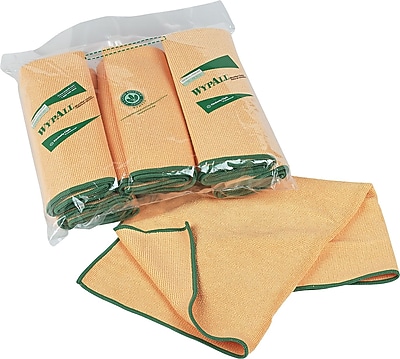 WypAll* Microfiber Cloths with Microban® Protection, Dry Wipes, Yellow ...