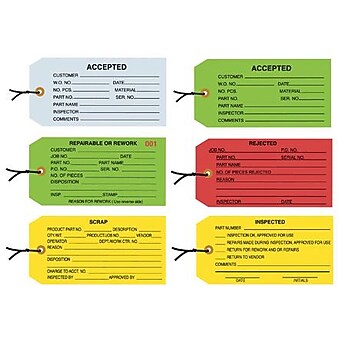 Inventory Tags - Inventory Stickers & Cards - Inspection Tags | Staples®