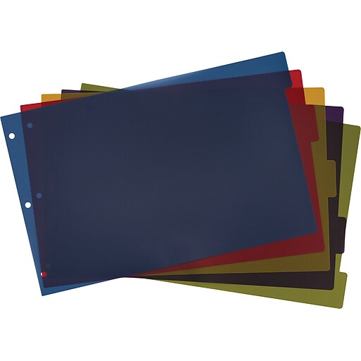 Cardinal Blank Dividers, 5-Tab, Assorted Colors, Set (CRD 84250) | Staples